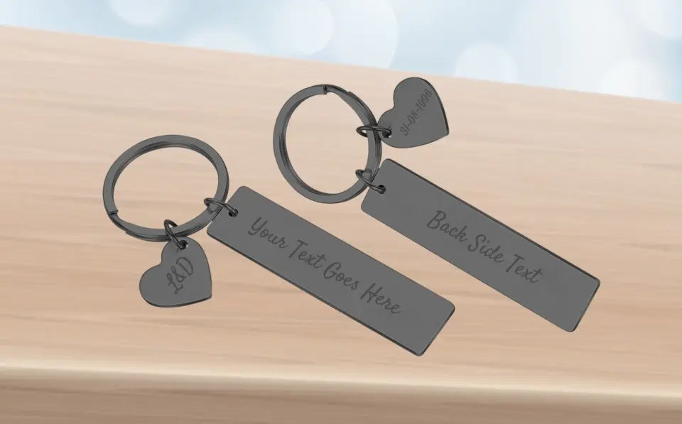 Engraved Metal Keychain in 4 colors – Island Design Factory